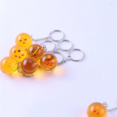 Cartoons Z 7 Stars Balls Keychain Figures Toys Key Chain Pen