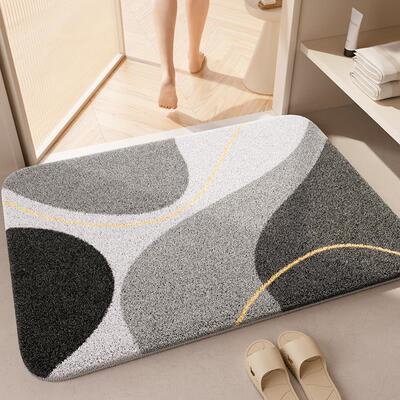 Absorbent felt bedroom entrance door mat bathroom rug