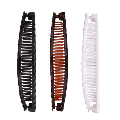 Banana Hair Clips for Women Non-Slip Hair Claws Double Combs