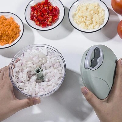 500/900ML Manual Meat Mincer Garlic Chopper Rotate Garlic Pr