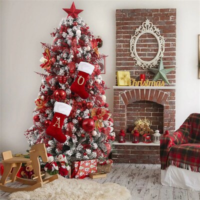 Large Monogrammed Christmas Stockings with Letters Super
