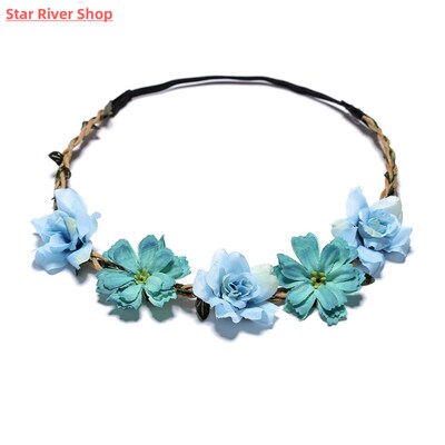 1pcs Women Charm Flower Tiara Wedding Floral Headband Hair A