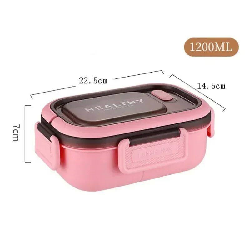 Lunch Box with Tableware for Office Workers Square Divided M