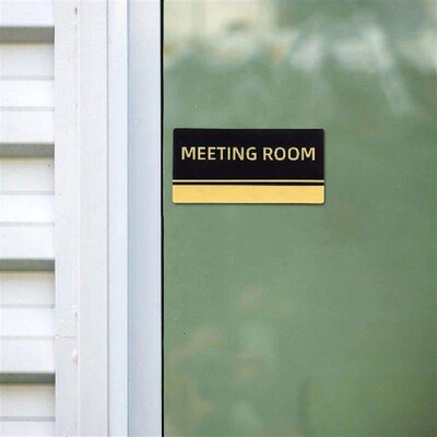 Acrylic Meeting Signage Office Door Decor Signs Clear