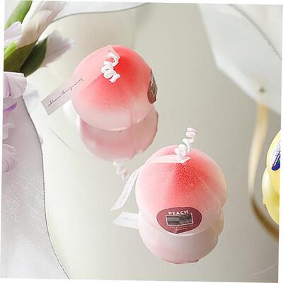 1pc Cute Peach Aromatic Candle Fruit Soy Wax Aromatherapy 1