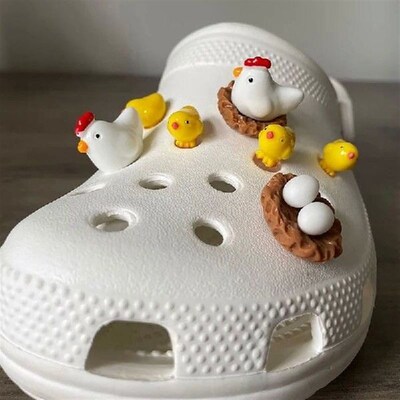 3D Shoe Charms Cute Chickens For DIY Matching Shoes