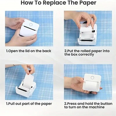 Printer, Inkless er Maker, Free Cut Small Pocket Printer, Po