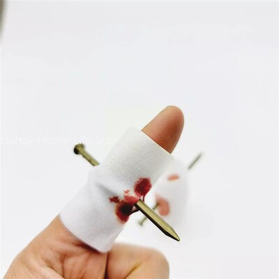 Fake Nail Through Finger Prank Toy Kids Novelty Magic Friend