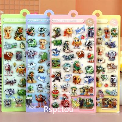 Italian Brainrot 3D Relief Stickers Tung Tung Tung Sahur Fun