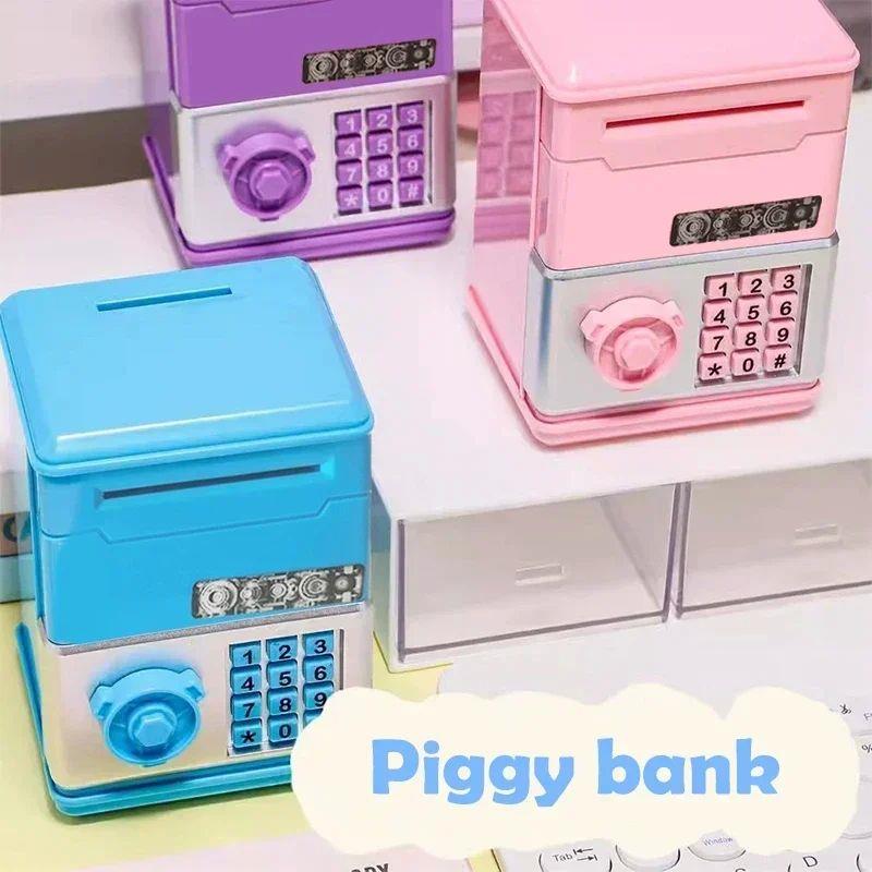 Automatic Mini Safe Coins Cash Saving Money Box Password Cou