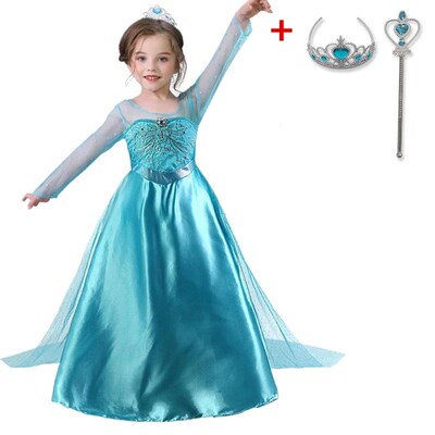 Elsa Dress for Girls 3-10 Yrs Birthday Role Elsa Princess Dr