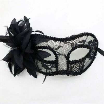 1 Pc Venice Princess Masquerade Mask Handheld Side Flower