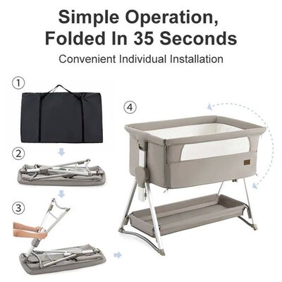 Baby Beside Sleeper Newborn Bassinet  Multifunction Crib Por