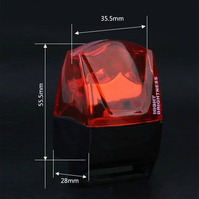 Bicycle Tail Light Waterproof Magnetic Power Generate Warnin