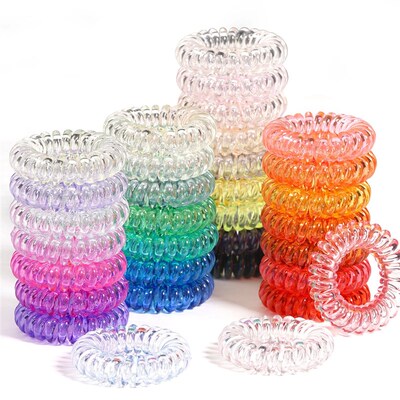 Hair Ties Colorful Elastic Plastic Hair Band Rubber Telephon