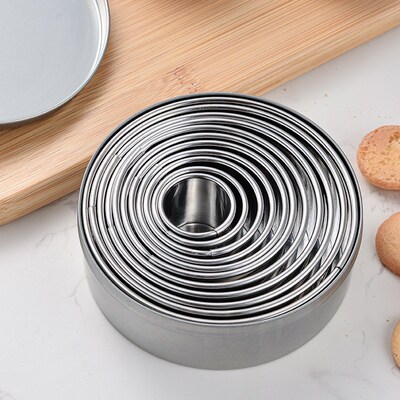 Round Cookie cake Cutters Pastry Baking Circle Ring Molds