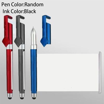 1PC Black Gel Pen with Retractable Blank Scroll ABS and Coat