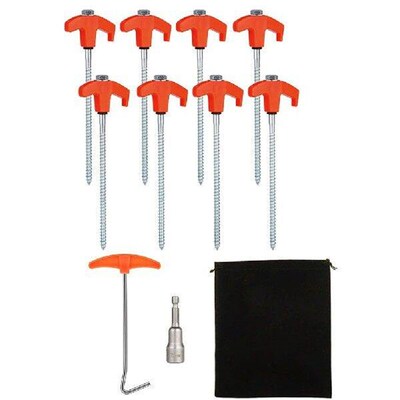 8Pcs Ground Stakes Heavy Duty 8 Inch Tent Spikes Metal