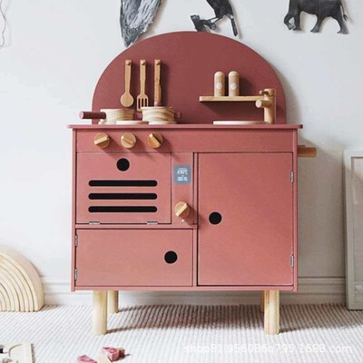 Childrens play kitchen wooden toys kindergarten play experi
