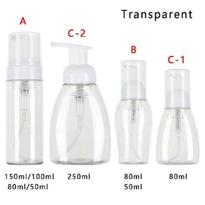 1PC Clear Blue Foaming Bottle Liquid Soap Whipped Mousse