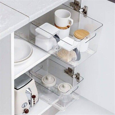 Sliding Rail Set Drawer Storage Box Sliding Rail Organizer