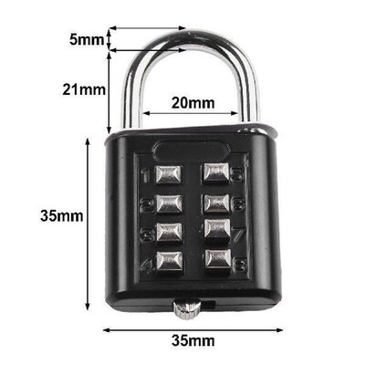 8 Digits Password Code Combination Pad Zinc Alloy