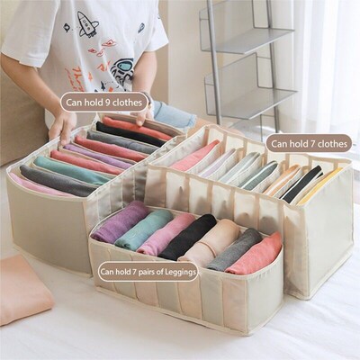 Jeans Clothes Divider Storage Box Closet Drawer Thick Pants