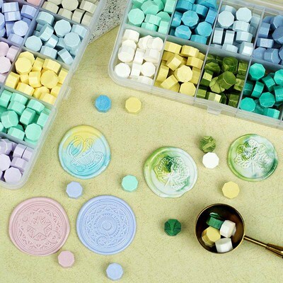 Boxed Lacquer Wax Octagonal Paint Sealing Wax Particle Grid
