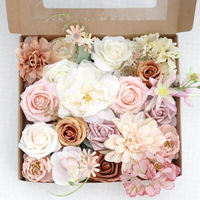 Yannew Multi-use Artificial Flowers Combo Box for Wedding