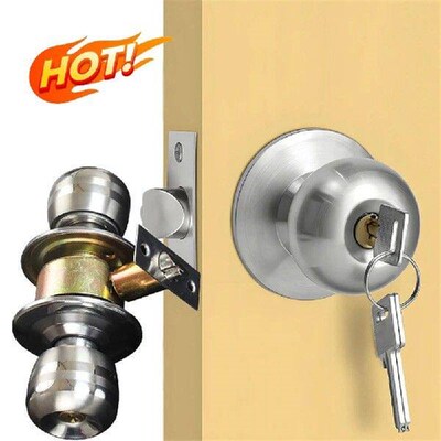 Stainless Steel Round Door Knobs Knob Handle Internal Round