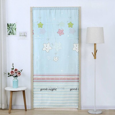 Kitchen Door Curtain Partition Curtain Fabric Double-sided C
