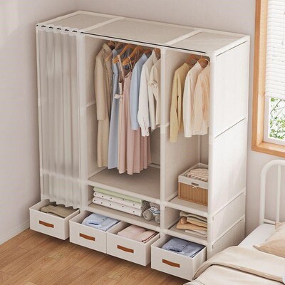 Simple wardrobe floor to floor rental housing lockers finish