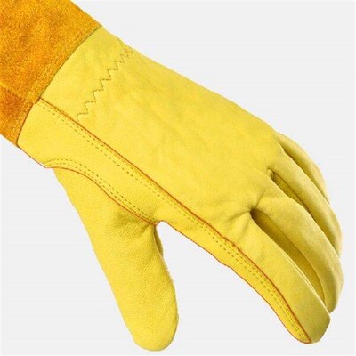 Long Sleeve Leather Thorn Resistant Gardening Gloves