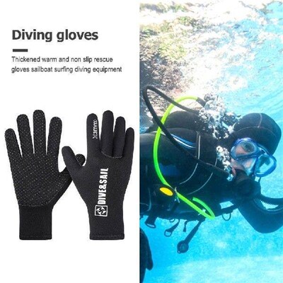 3mm Five Finger Dive Gloves Anti Slip Neoprene Gloves UV