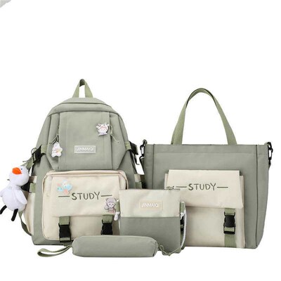 Schoolbag womens large campus canvas bag  to grade five or