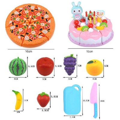 Simulated Kitchen Cutting Food Toys Pretend Play Toy