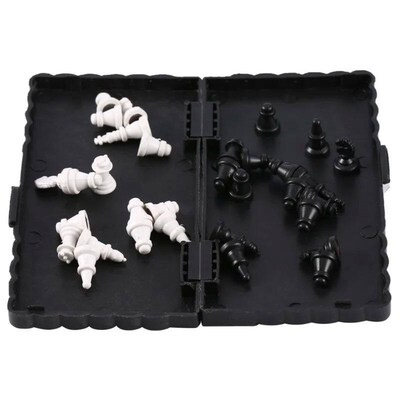 Mini Magnetic  Chess Set  Folding Magnetic Plastic Chessboar
