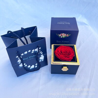 E-commerce Eternal Rose Rotating Double-layer Acrylic Jewelr