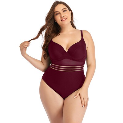 2023 New Large Size Swimsuits For Women One Piece Plus Swimw