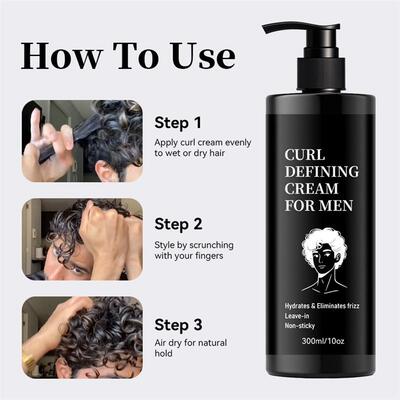 New Moisturizing Curly Hair Curling Cream for Men Hair Care