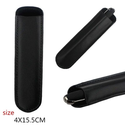 promotion PU Leather Pen Bag high quality Black pencil case