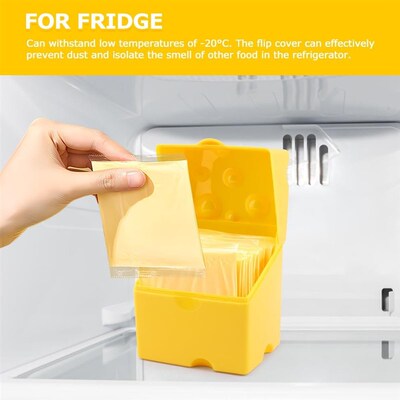 Sliced Cheese Storage Container Flip Top Fridge Organizer