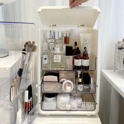 Makeup Organizer Cosmetic Storage Box Drawer Type Desktop Fi