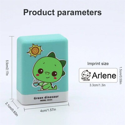 Personalize school supplies with waterproof name stamps; Kin