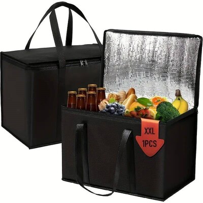 Large Capacity Insulated Grocery Bags Foldable Portable Soft