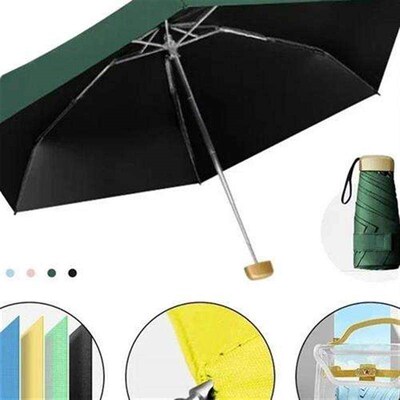 Mini Pocket Folding Umbrella Rain Small Fashion Women Men Pa