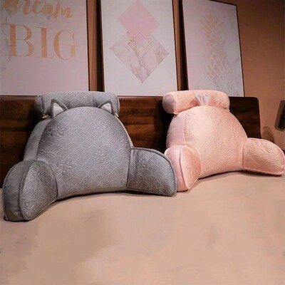 Monochrome Printing Ice Silk Backrest Bedroom Headboard Prot
