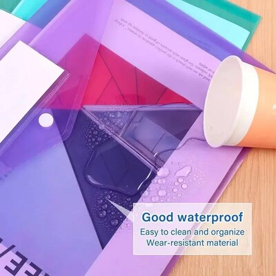 10/5pcs A4 Folders Plastic Envelopes Clear File Folder for D