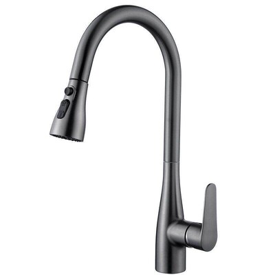Kitchen faucet pull-out type hot and cold household three wa