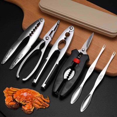 Eight Tools for Eatting Crabs Crab Eating Tools Suit 304